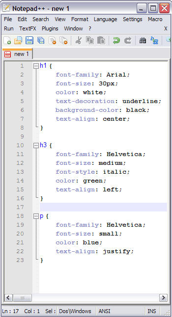 Intégraion de styles CSS dans des pages Web